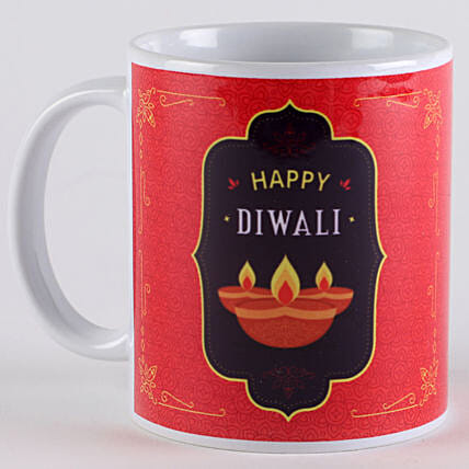 Online Lord Ganesha Idol & White Diwali Mug Gift Delivery in UAE - FNP